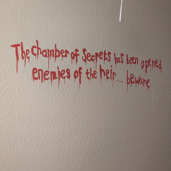 The Chamber of Secrets Has Been Opened Wall Decal Vinyl Sticker Wizard ...