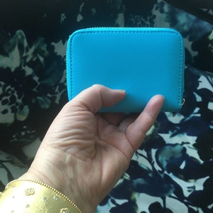 Em John Mini Leather Zip-around Card Wallet - Etsy