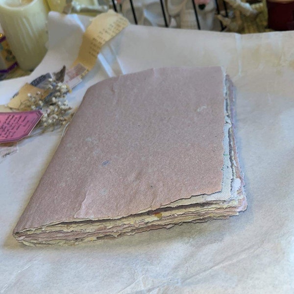 2 Sizes | Handmade Paper Journal | Deckled Edge | Journaling | Junk ...