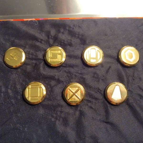 Complete Gary Oak Kanto Rival Pokemon Gym Badge Set of 10 Anime ...