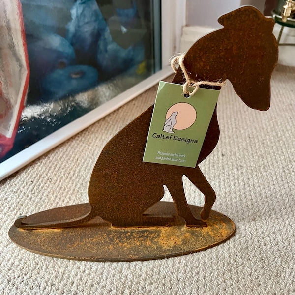 Rusty Metal Greyhound/whippet/lurcher Gift, Greyhound/whippet Outdoor ...