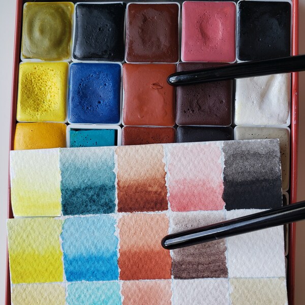 Handmade Watercolor - Ercolano Red - for Painting, Calligraphy, and ...