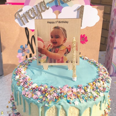 Personalised Cake Topper With Photo for Birthday Parties / Photo Cake ...