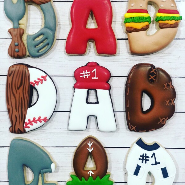 Grill/bbq DAD Letter Set Cookie Cutters - Etsy