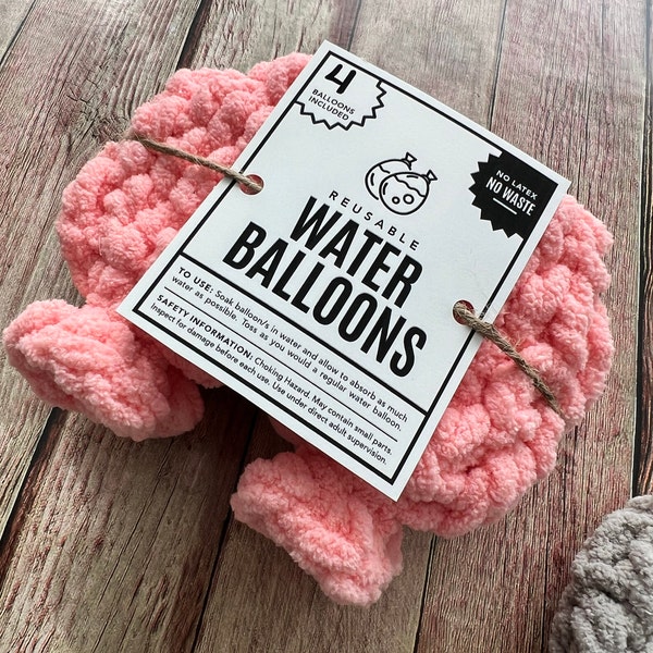 PRINTABLE Water Balloon Tags V2 - Digital PDF - Bag Topper Cards ...