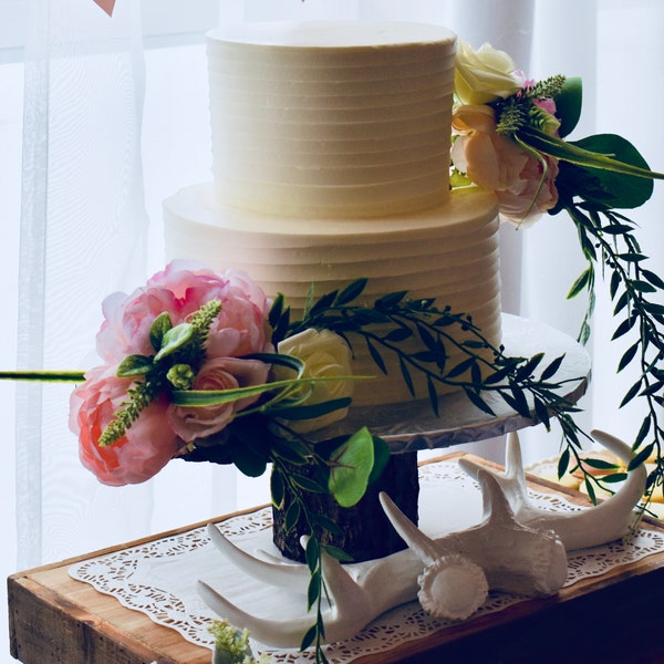 Free Shipping Rustic Cake Stand, Wooden Cake Stand, Cupcake Stand ...