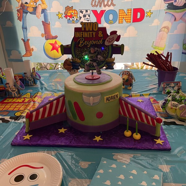 Two Infinity and Beyond Light up Cake Topper - Etsy