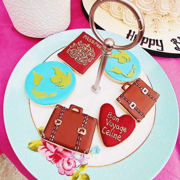 Travel Themed Cookies / Bespoke Gift Box / Bespoke Cookies / Homemade ...