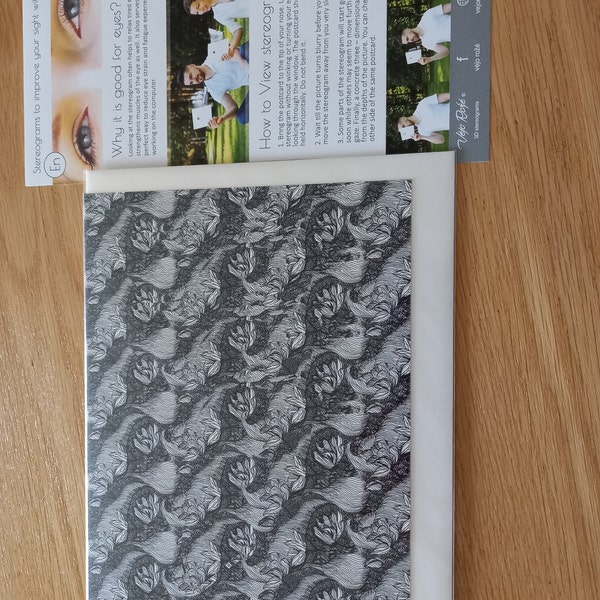 Roses, Happy Birthday – 3D Stereogram Optical Illusion Greeting Card ...