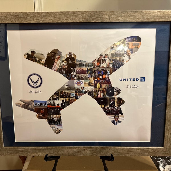 Airplane Photo Collage - Pilot, Flight Attendant Retirement Gift ...