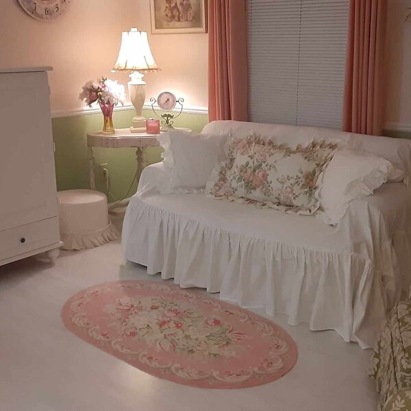 Slipcover | Ruffled Slipcover | Sofa Cover | Sofa Scarf | Slip Cover ...