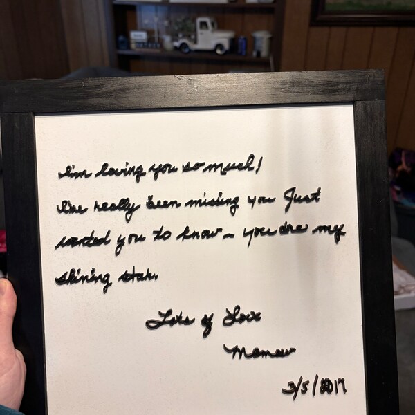 Laser Cut Handwriting Sign - Personalized Sign From Handwriting or ...