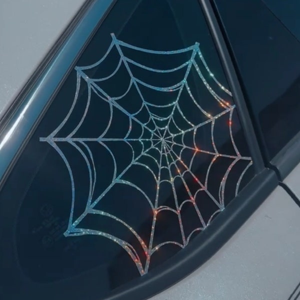Spider Web Car Decal: Vinyl Window Sticker - Etsy