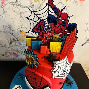 Spidey Inspired Cake Topper, Print at Home, DIY, Last Minute, Party ...