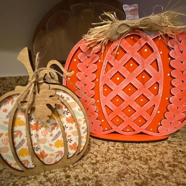 Sweater Weather Standing Pumpkins in Three Styles, Four Sizes, Fall ...