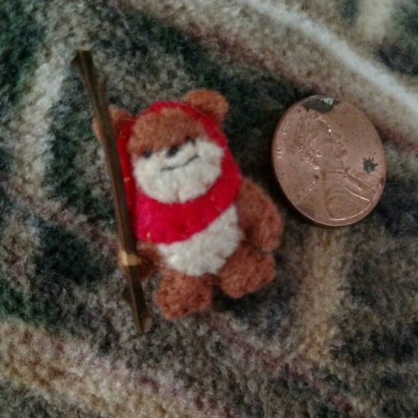 Miniature Felt Ewok, Ewok Miniature Plush, Tiny Felt Ewok, Felted ...