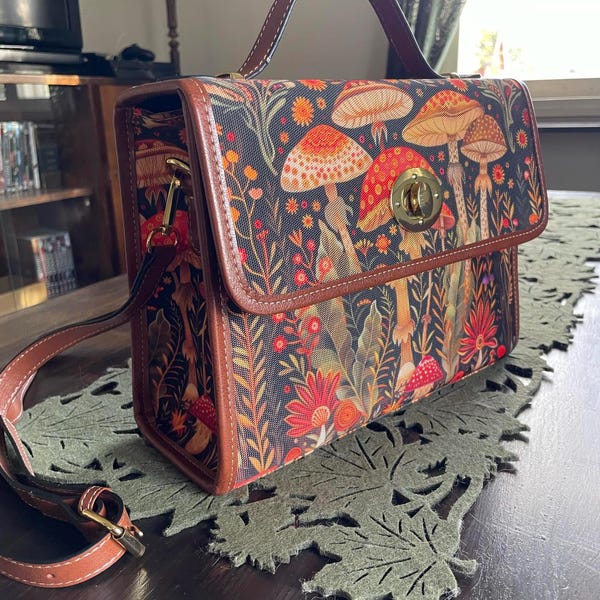 Dark Forest Ferns & Flowers Vegan Boots, Cottagecore Combat Boots, Dark ...