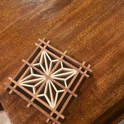 Kumiko Kit. No Need to Cut and Ready for Assembling. Pattern Kakuasa ...