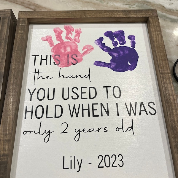 Custom Handprint Gift, DIY Child’s Handprint, Father’s Day Gift, Mother ...