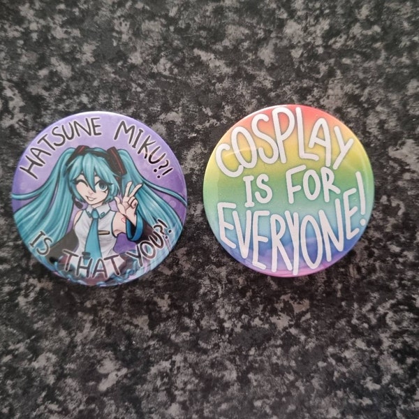 Convention Button Pin Badges for Cosplayers - Etsy