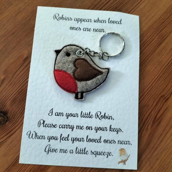 Remembrance Robin Brooch & Card, Handmade Gift, Condolence Card ...