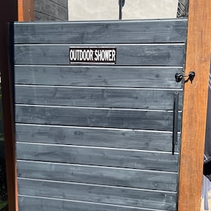 Outdoor Shower Black Metal Sign Rustic Looking Aluminum Sign - Etsy