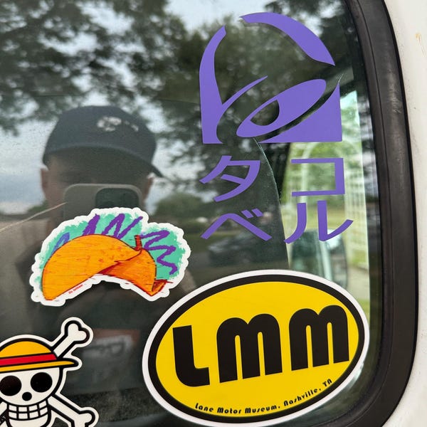 Nostalgia Tacos Vinyl Sticker // Taco Bell 90s Jazz Inspired Scribble ...