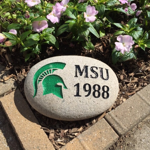 Engraved Address Stone With College Logo - Etsy