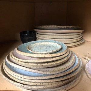 12pc Plates & Bowls Setrustic Pottery Plates Very Rustic - Etsy