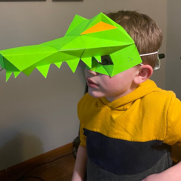 Kids Mask, Crocodile Mask, Alligator Mask, Halloween Costume Kid ...