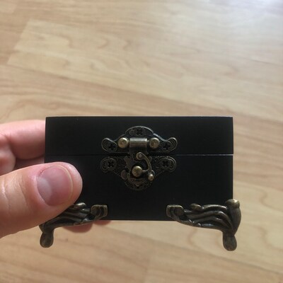Black Ring Box, Gothic Ring Box, Ring Box for Wedding Ceremony. - Etsy