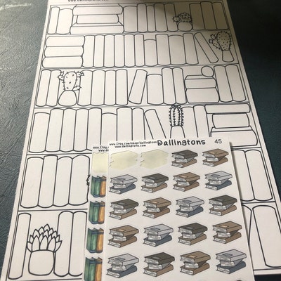 Printable Book Shelf Planner Page Book Shelf Printable - Etsy