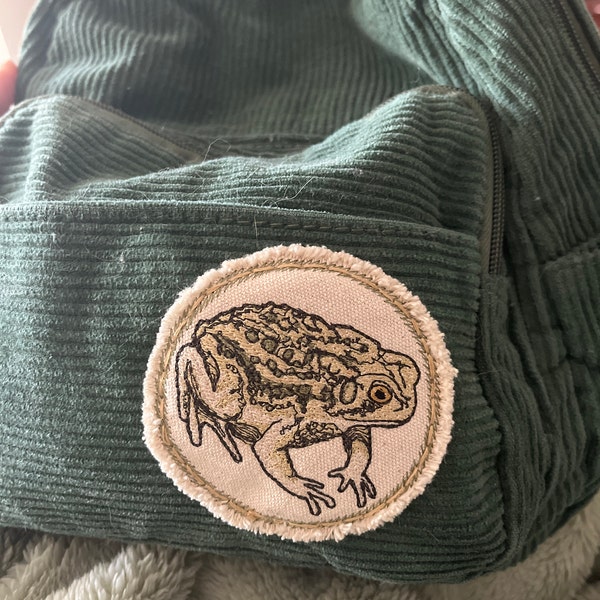Toad Embroidered Patch Canvas Patch Toad in Color - Etsy