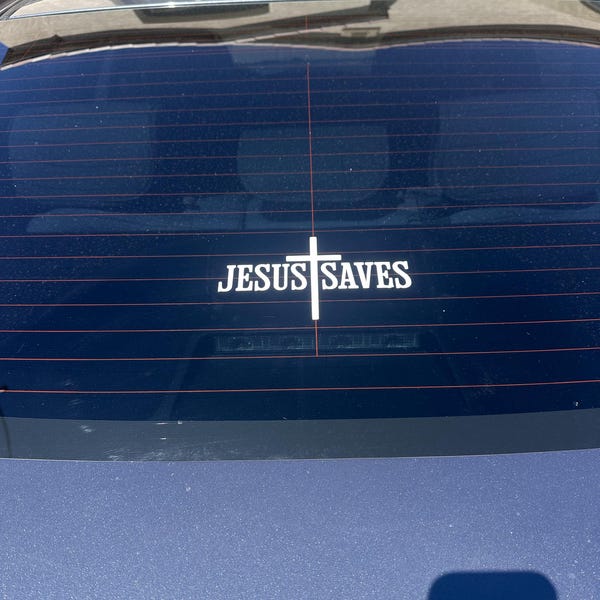 Jesus Saves | Car Sticker Vinyl Decal | Windows Laptops Etc - Etsy