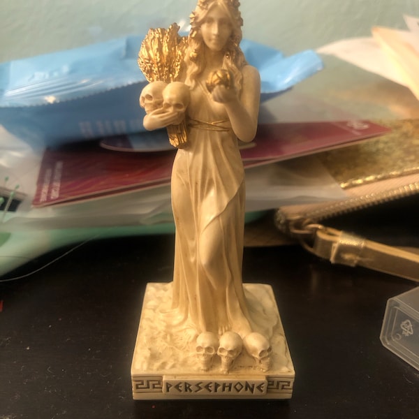 Vintage Persephone Mini Statue - Small Hand-painted Ancient Greek ...