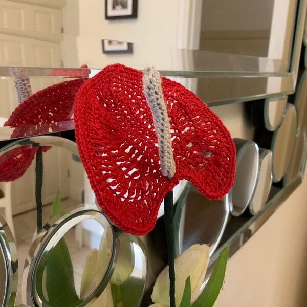 Crochet Anthurium Pattern - Crochet Flower Pattern - Photo Tutorial ...