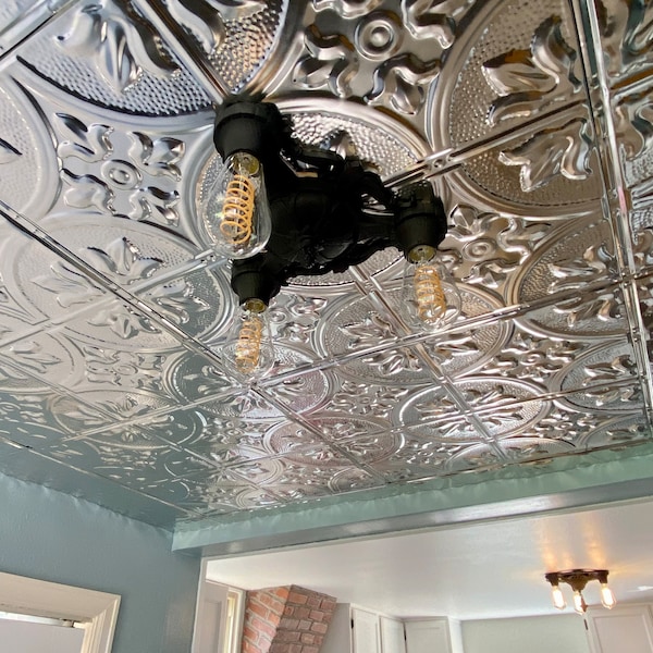 Flush Mount Ceiling Fixture, 1930's Two Bulb Bone Ivory Porcelain With ...