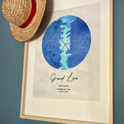 One Piece Anime World Map - Etsy