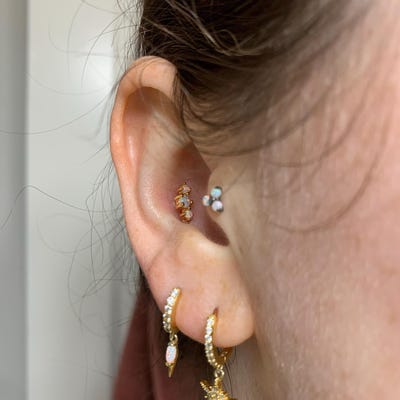 Twist Hoop Earrings, Simple Cartilage Hoop, Helix Hoop, Small Hoops ...