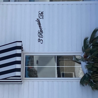 Script Address Sign Metal,garage Address Script,script House Numbers ...