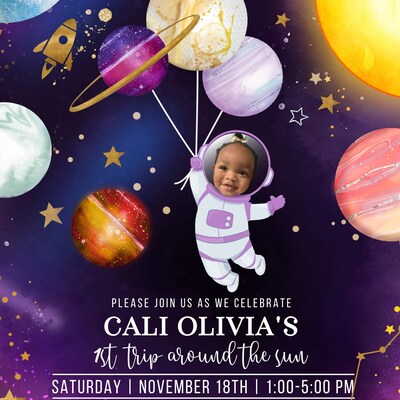 Editable Space Baby Shower Bundle Galaxy Baby Shower Set Moon Baby ...
