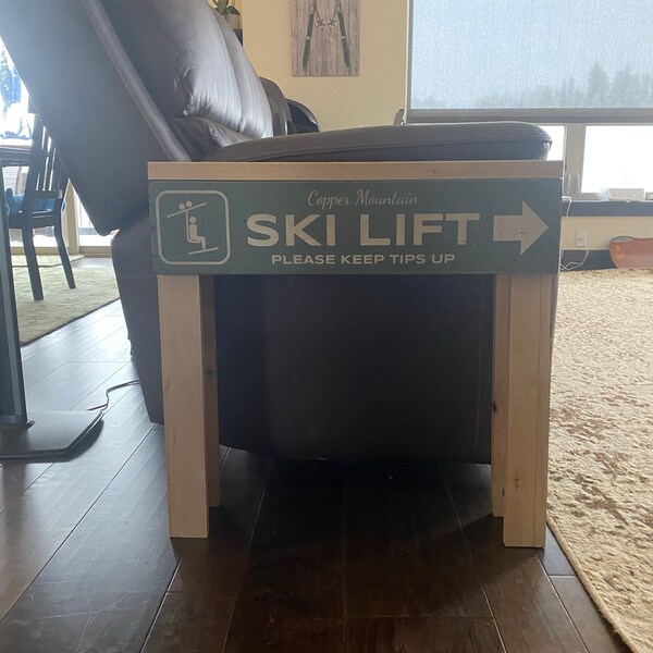 Ski Lift Sign, Wooden Ski Lift Sign, Skiing Gift, Ski Trail Decor ...