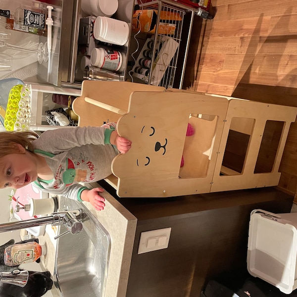 Adjustable Kitchen Tower / CAT Natural / Convertible Tower/ Toddler ...