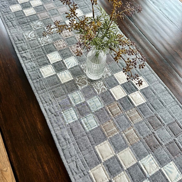 The Plus One Patchwork Tablerunner Pattern: Easy Quilted Sewing (PDF Pattern) - Etsy