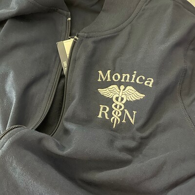 Personalized Ladies Nurse/doctor Embroidered Full Zip Jacket - Etsy