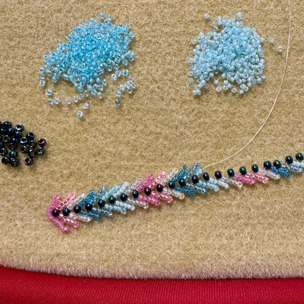Beadweaving Pattern for Follow the Rulla-brick Road Bracelet With ...
