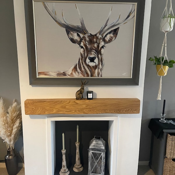 Floating Oak Mantle Shelf-bespoke Sizes, Pre-drilled, Fixings Included ...