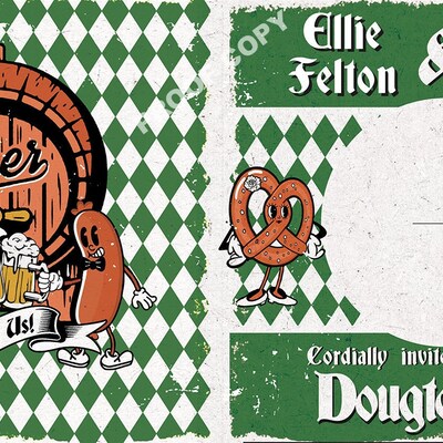 Personalised Punk Rock Album Record Inspired Wedding Invite, Invitation ...