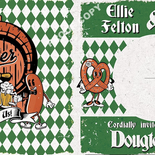 Personalised Punk Rock Album Record Inspired Wedding Invite, Invitation ...