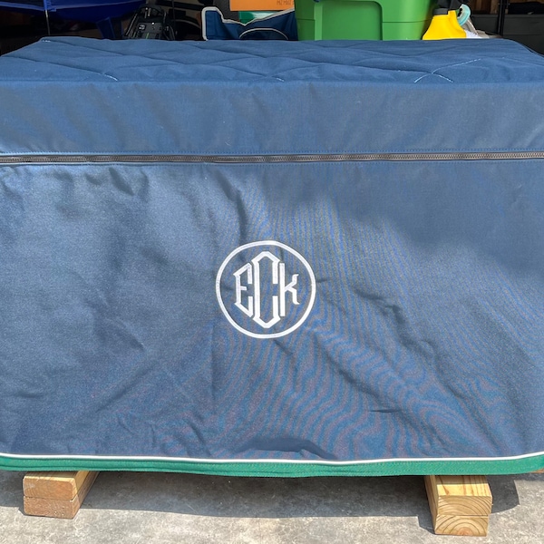 Customized Tack Trunk Cover With Zipper and Handle Flaps, Padded Top ...